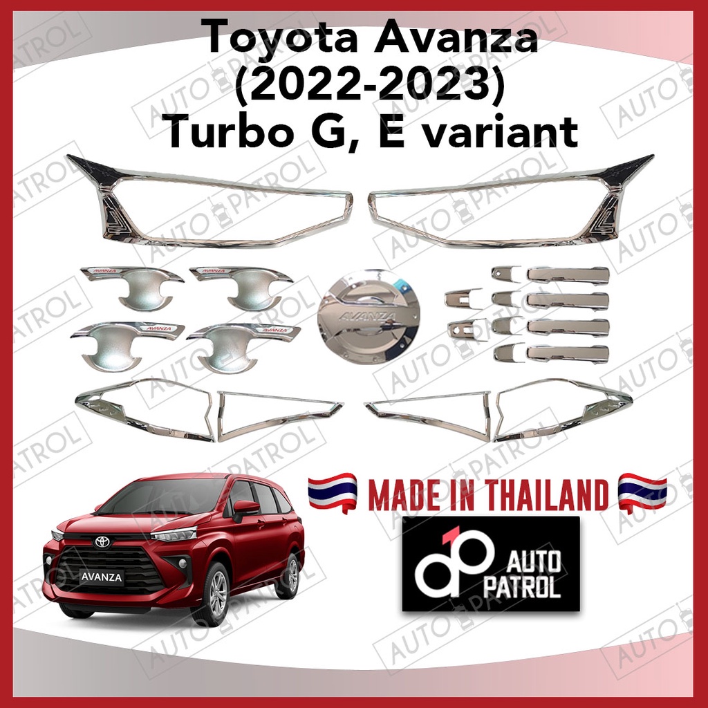 Toyota Avanza 2022-2023 Combo Garnish Set Chrome | Shopee Philippines