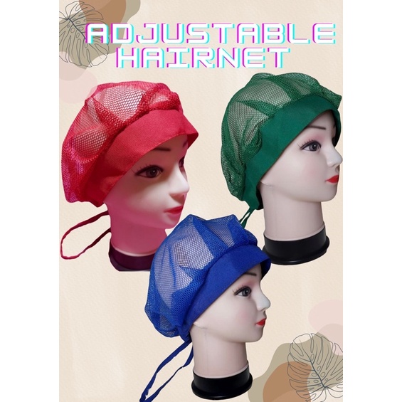 HAIRNET WASHABLE/ADJUSTABLE/UNISEX (GREEN,RED,yellow,BLUE) | Shopee ...