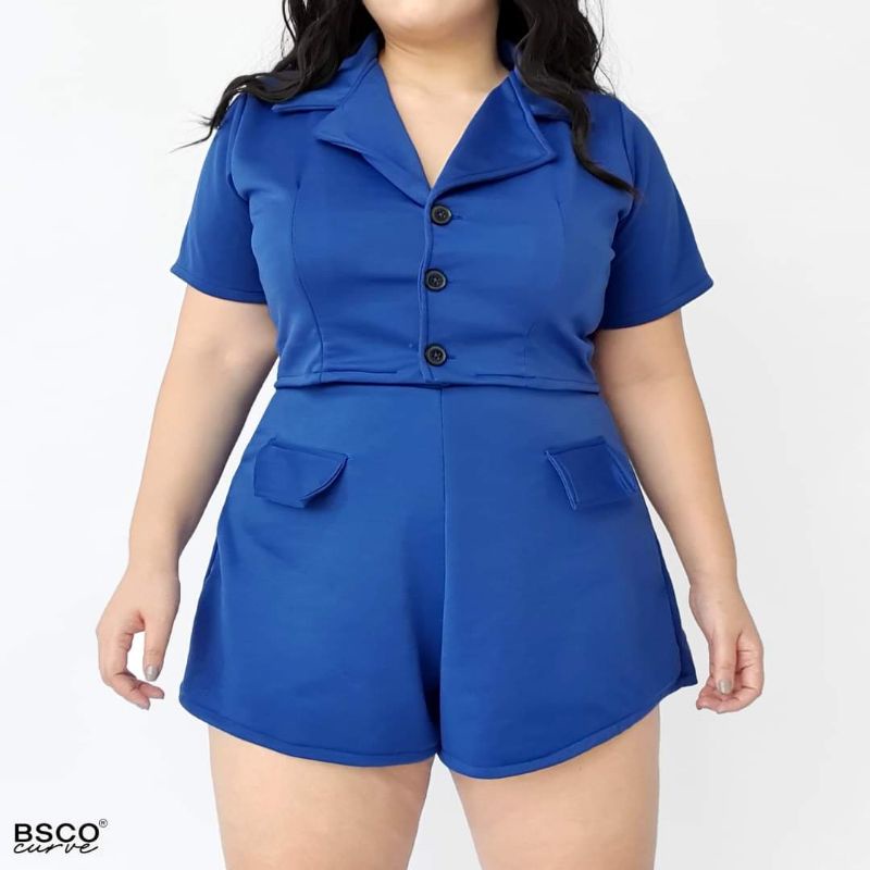 ONHAND PLUS SIZE BSCO CURVE XL-6XL KOREAN STYLE SOFIA BLUE SHORTS AND ...
