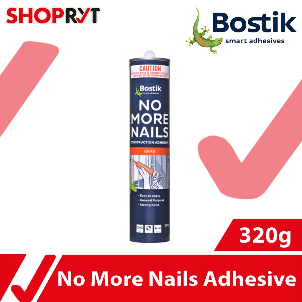 Bostik No More Nails Multipurpose Adhesive 320G | Shopee Philippines