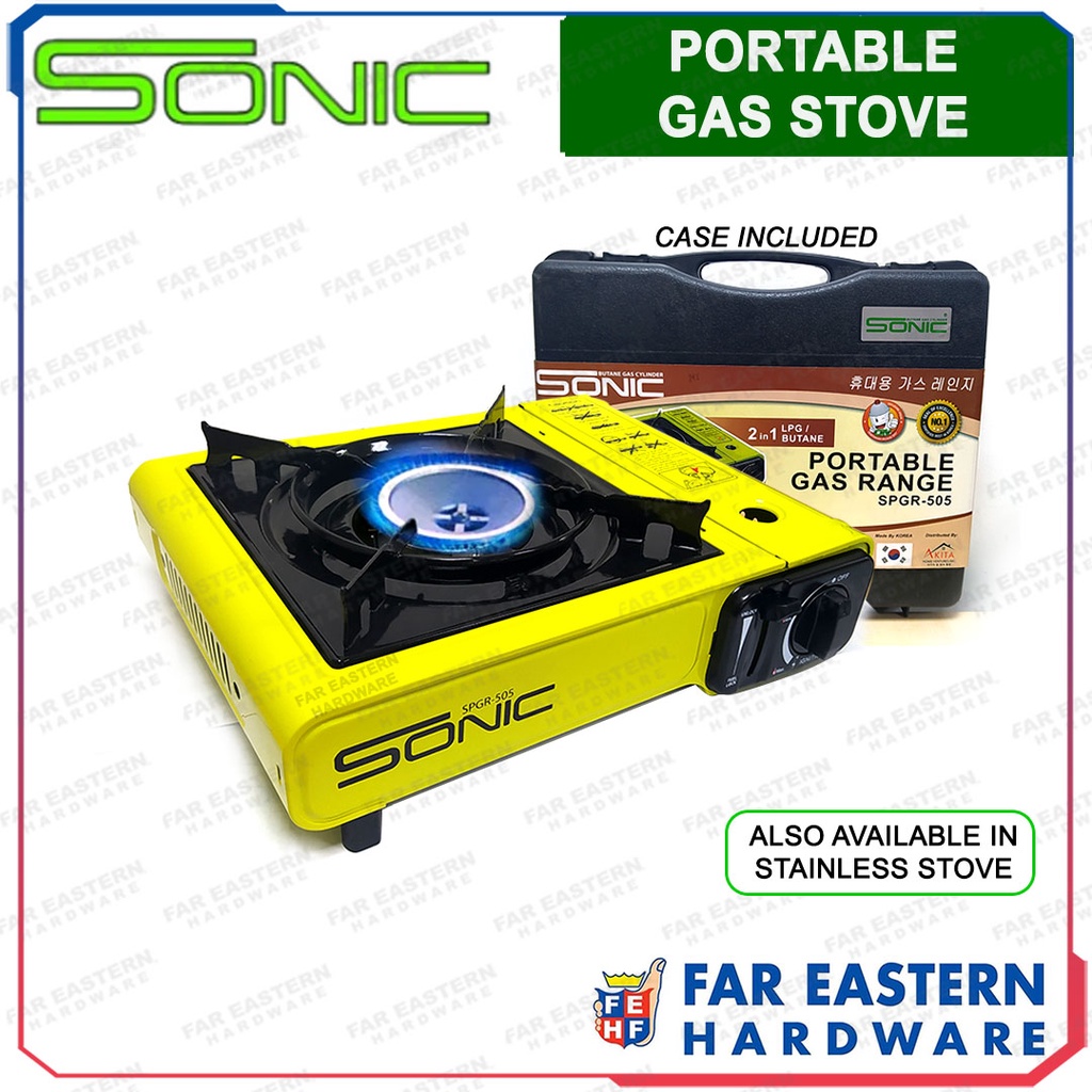 SONIC Portable Gas Stove Range 2 in 1 LPG Butane Made in Korea | Shopee ...