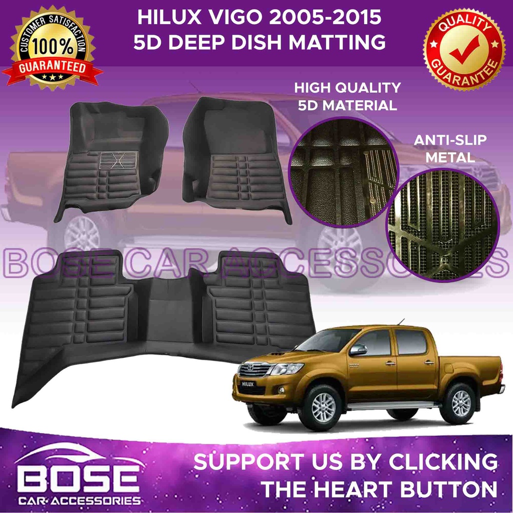 TPE / 5D OEM Deep Dish Matting for Toyota Hilux Revo Conquest Vigo 2005 ...
