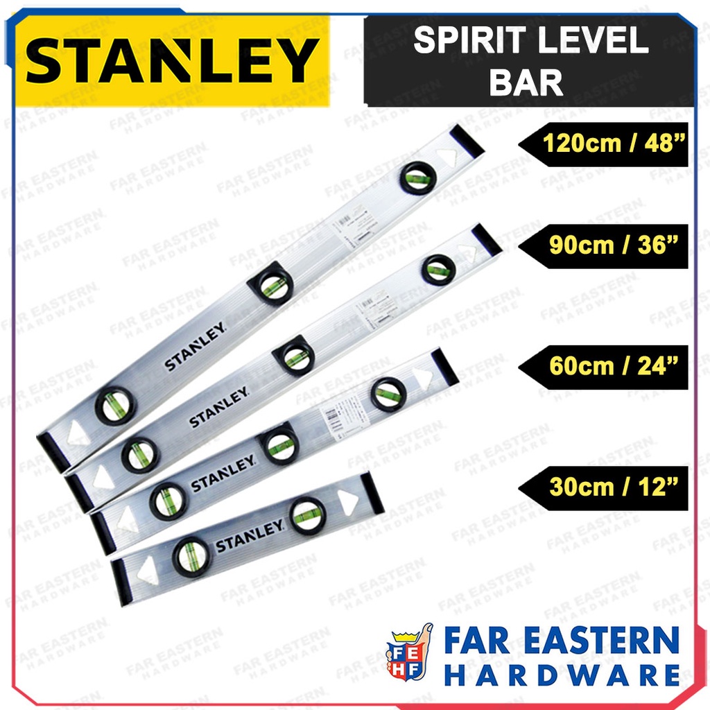 STANLEY Spirit Level Bar 12" | 24" | 36" | 48" STHT | Shopee Philippines
