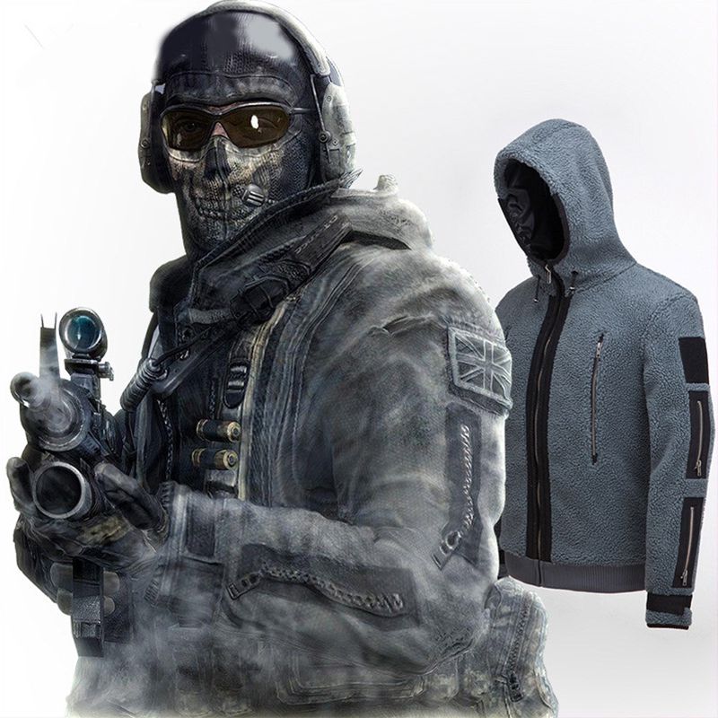 New Fashion Task Force 141 Simon 'Ghost' Riley Tactical Hoodie Jacket ...