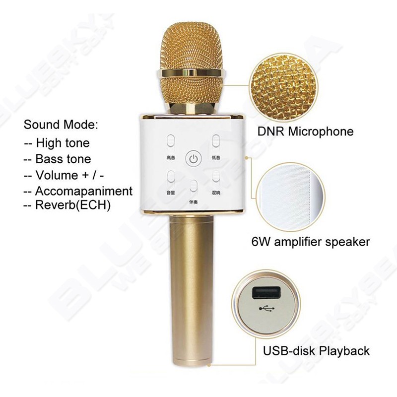 KTV Karaoke Bluetooth Microphone with Mic Speaker Condenser presyo ₱285