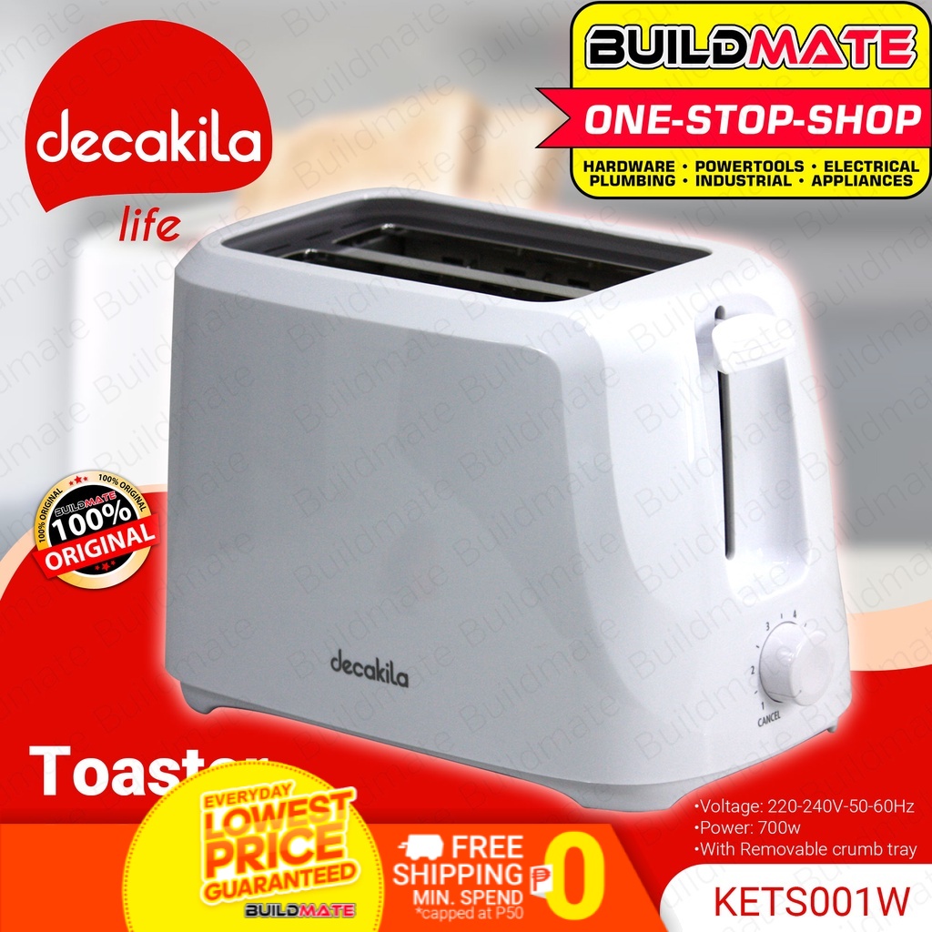 DECAKILA by INGCO 2 Slice Pop Up Electric Bread Toaster KETS001W ...