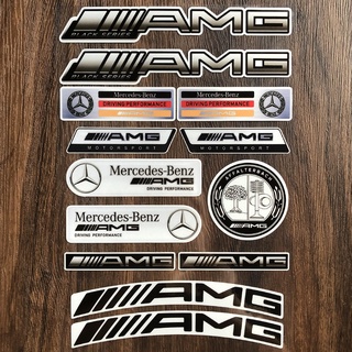 Reflective AMG Logo Car Sticker Mercedes AMG Decal Emblem Badge For ...