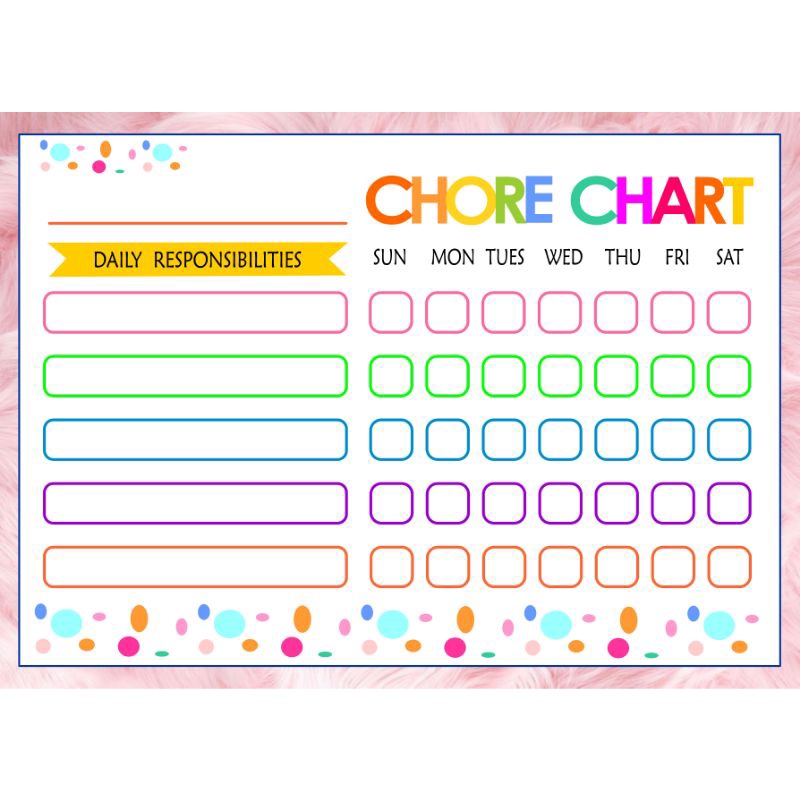 Personalized Laminated Reward chart or Chore chart reusable | Shopee ...
