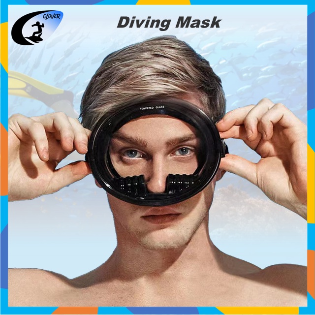 Snorkeling Goggles Classic Oval Scuba Diving Mask Tempered Glass Diving ...