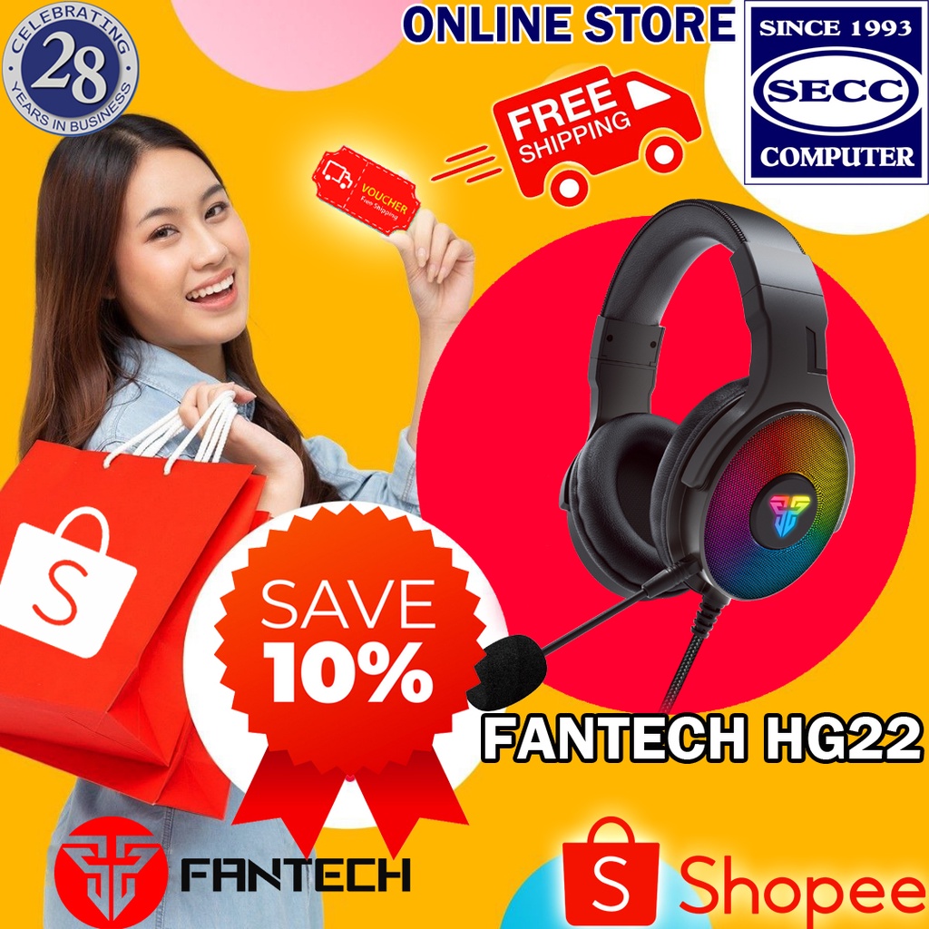 Fantech Hg22 Rgb Earphone Game Earphones With Microphone Usb 7 1