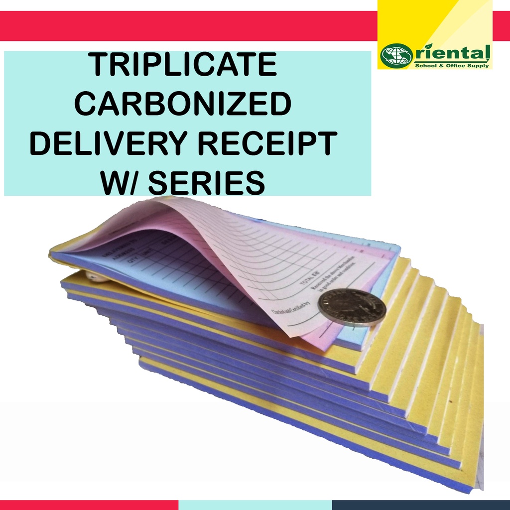 Triplicate Carbonized Delivery Receipt with Series of Numbers Resibo ...