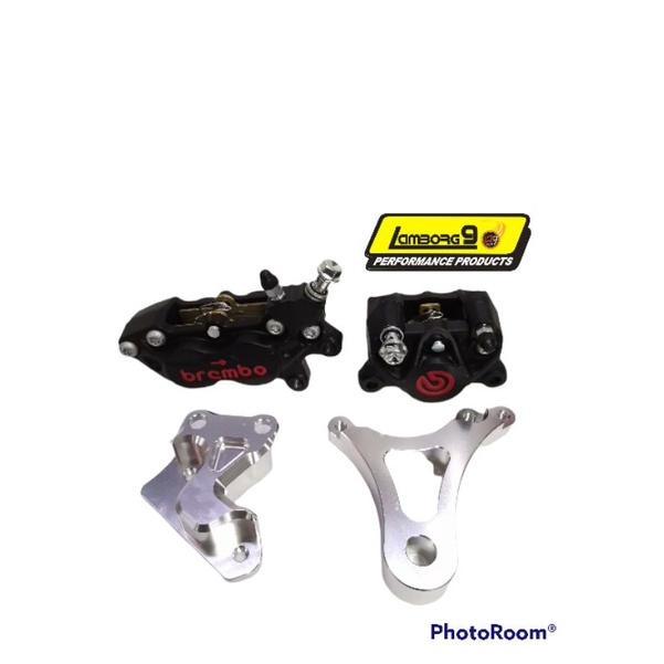 2 pot caliper R150 front set and rear set Thailand made (220mm rios ...