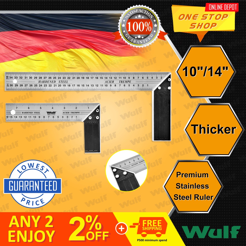 L-Square 8" 14" Squala Alloy Material Ruler L Square Angle Ruler ...