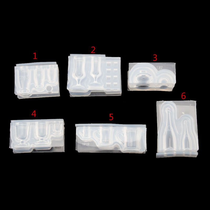 Real Mini Milk Bottle Goblet Cup Silicone Mold Epoxy Resin Molds ...