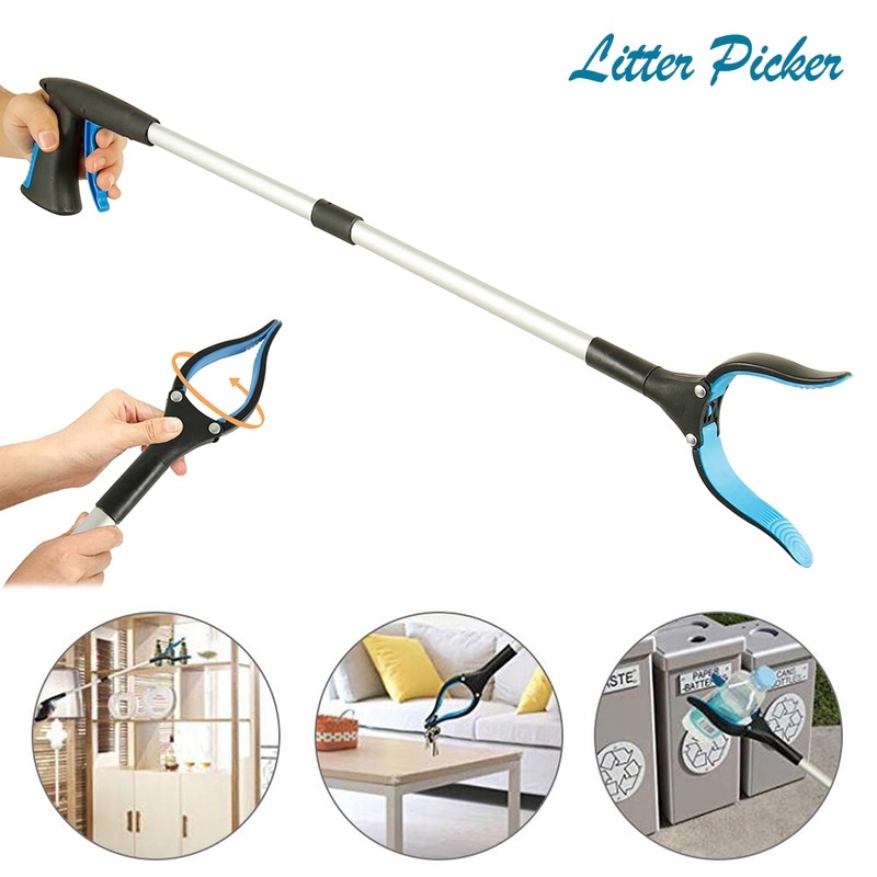 New Litter Pick Up Extra Long Arm High Reach Picker Grabber Extension ...