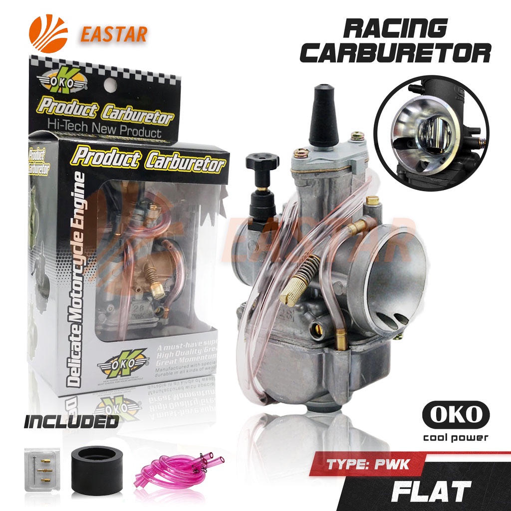 shocking sale! OKO Racing Flat Slide Carburetor PWK28 28MM UNIVERSAL OKO Racing Carb | Shopee ...