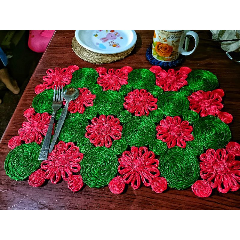 abaca coaster (different color combination) | Shopee Philippines