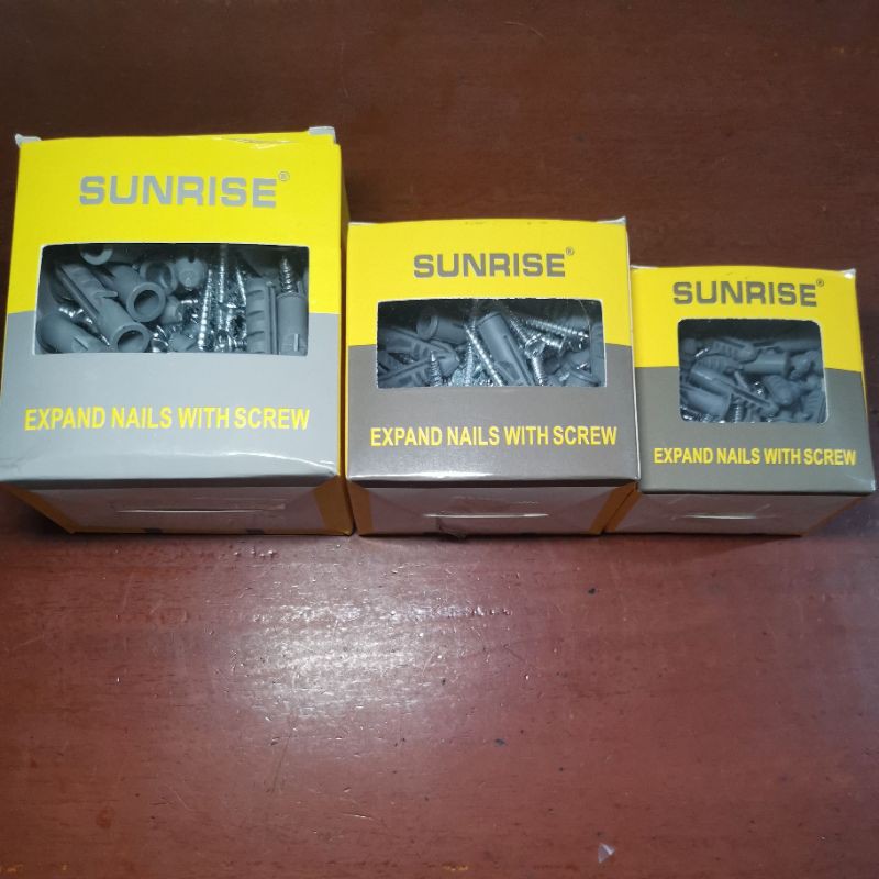 Per Box(50pcs)!Sunrise Heavy-duty Dox with screw/Expand nails with ...