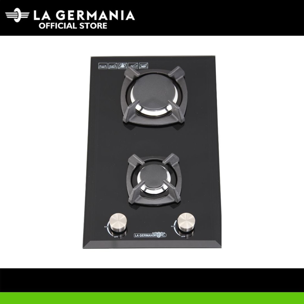 La Germania 30cm Gas Cooktop/Built in Hob GH-420X (Tempered Glass Top ...