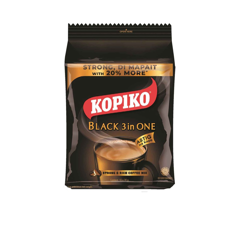 Kopiko Black 3 In 1 Mini Bag (10 Packs X 30G) | Shopee Philippines