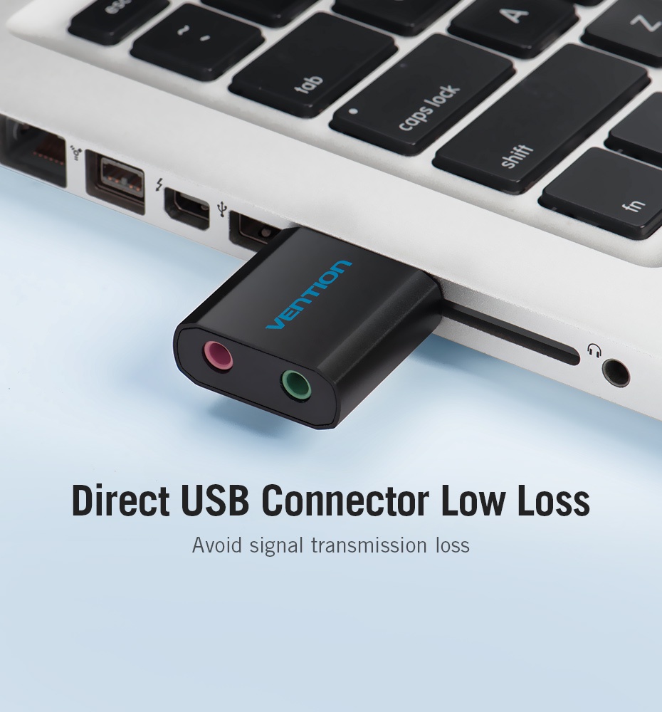 Vention External Usb Aux Mic Adapter Stereo Audio Sound Card 3.5mm For ...