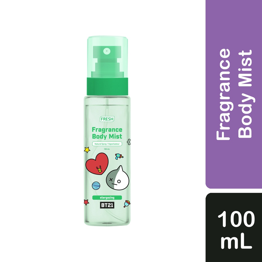 FRESH BT21 Fragrance Body Mist Stargazing Green 100ml | Shopee Philippines