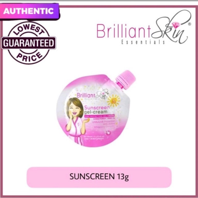 AUTHENTIC Brilliant Skin Sunscreen / Cream 13g | Shopee Philippines