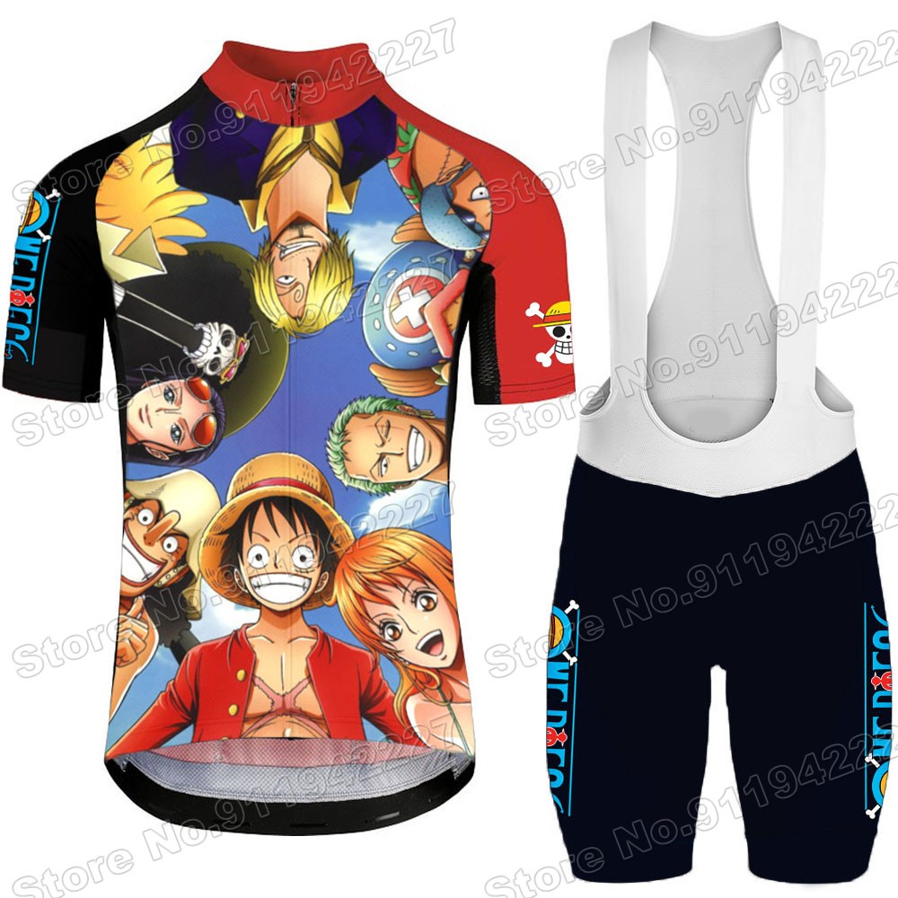 One Piece Cartoon Anime Cycling Jersey Set Fashion Japanese Cycling ...