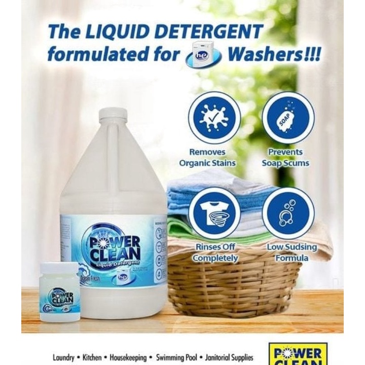 Powerclean He Liquid Detergent - 1 Gallon | Shopee Philippines