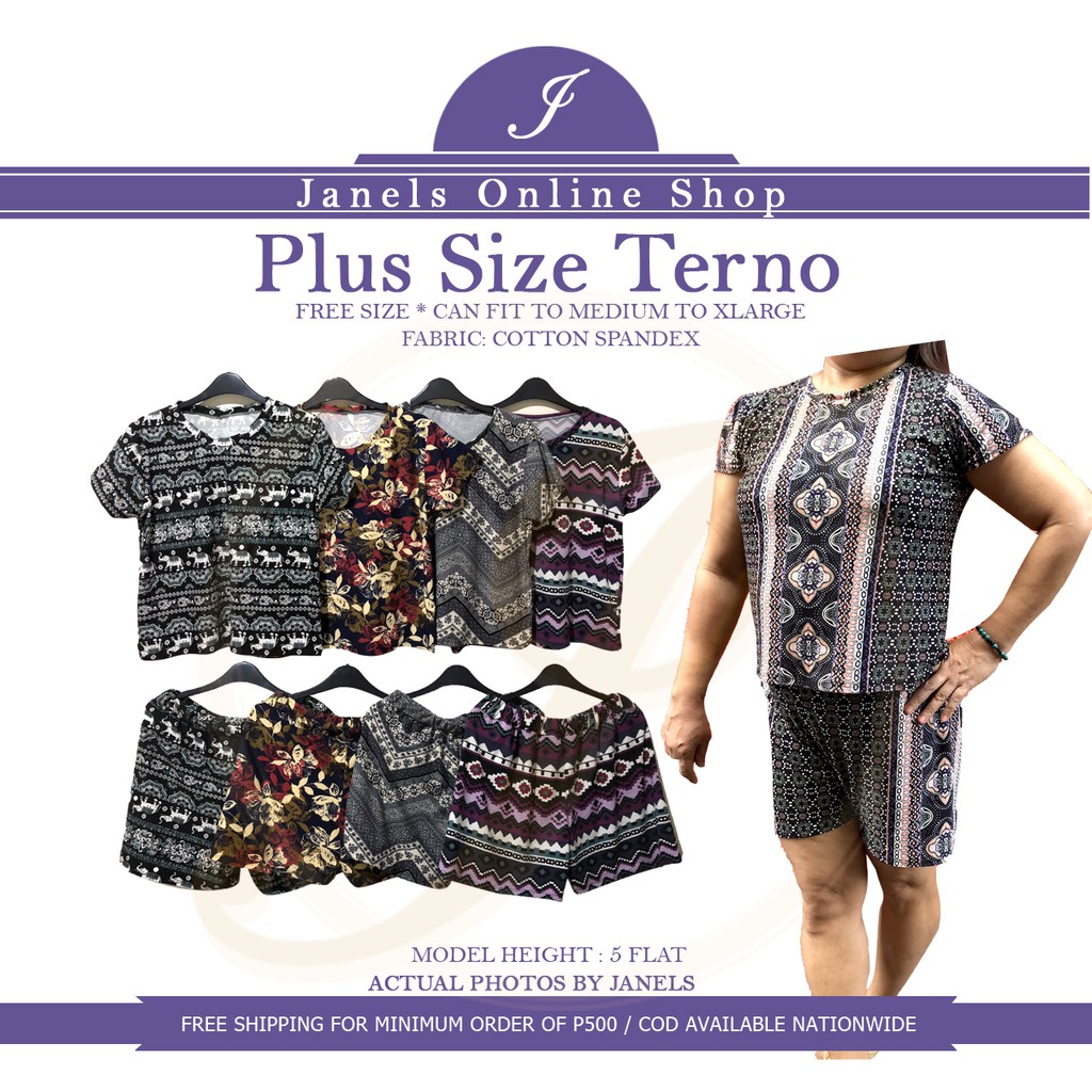 Plus Size Terno Pattern Coordinates Shopee Philippines