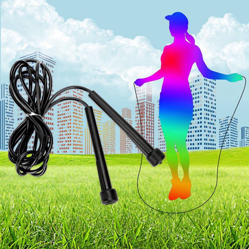 Speed Skipping Jump Rope Adjustable Fitness Wire Crossfit Exercise Gym ...