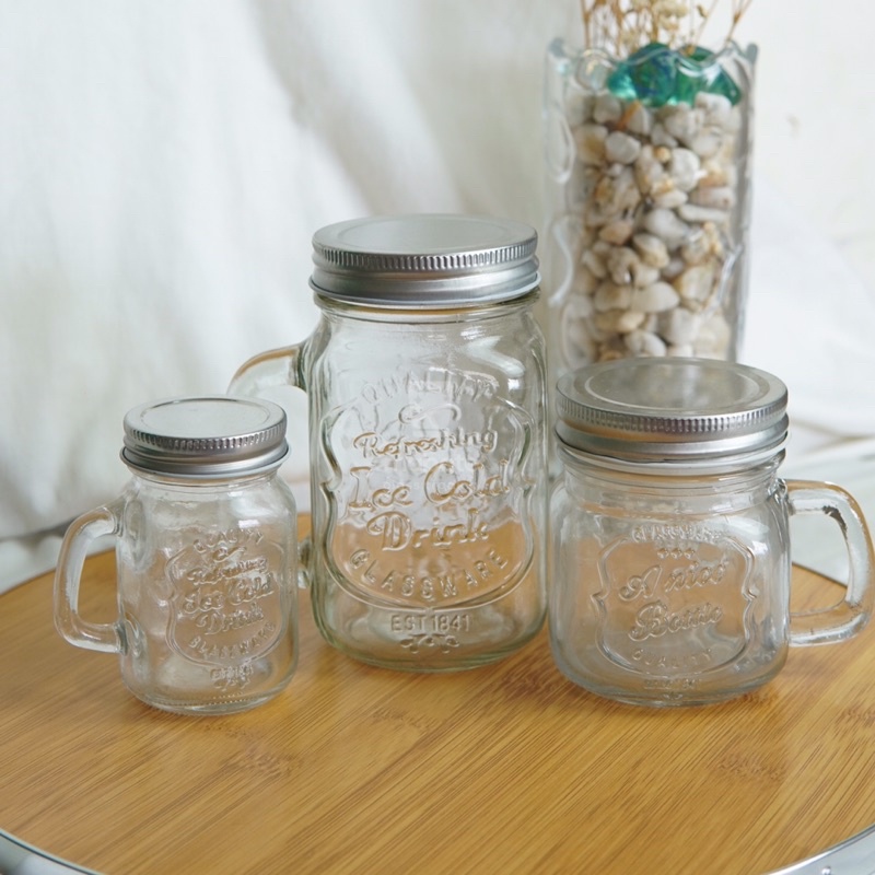 HIGH QUALITY Mason Jar Iced cold Drink Emboss Aesthetic Coffee Mug ...
