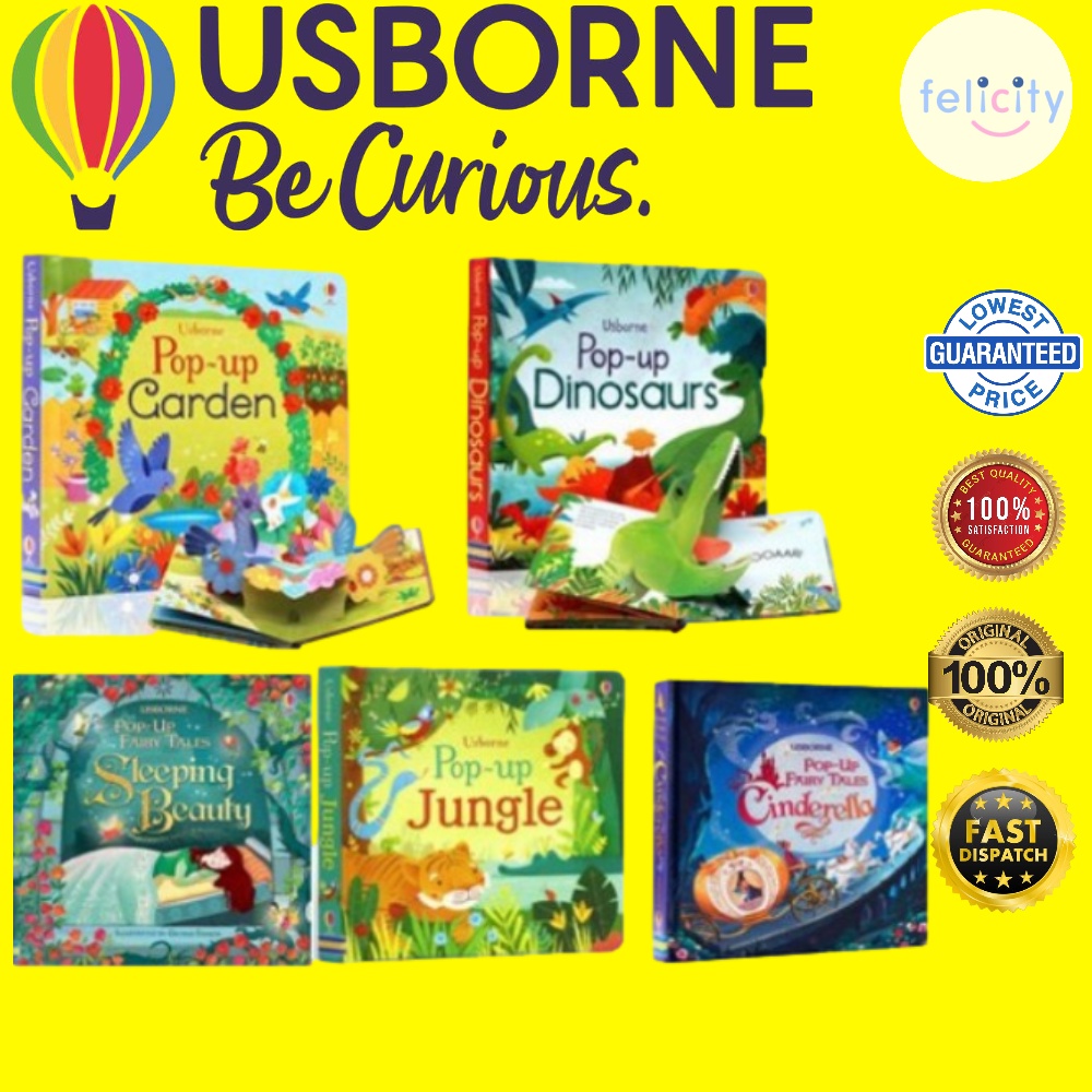 Usborne POP UP Books (Set of 5) Dinosaurs/Fairy Tale Cinderella/Garden ...