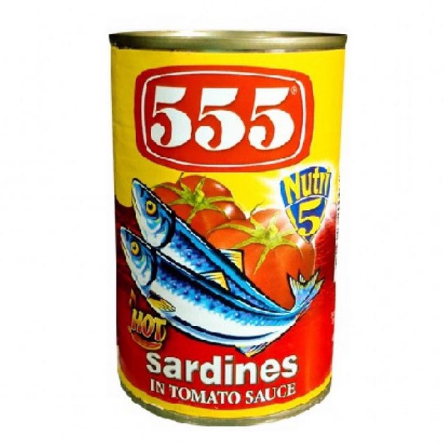555 Sardines In Tomato Sauce Chili 155g | Shopee Philippines