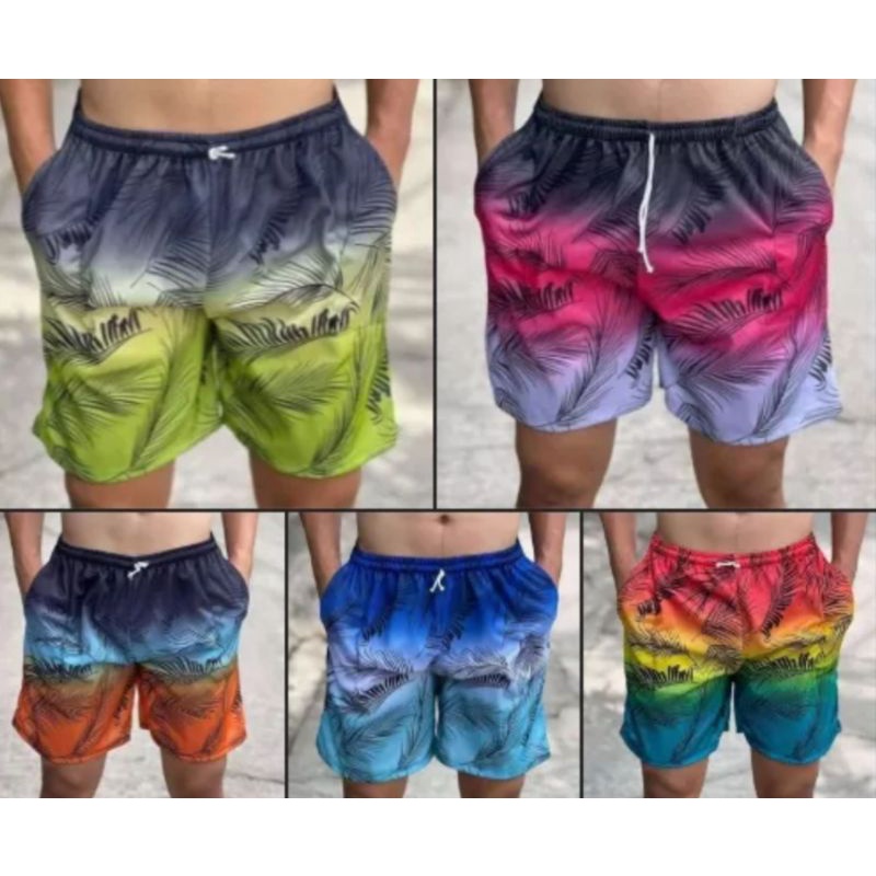 TASLAN PRINTED/DRI FIT JERSEY SHORTS w/ Pocket & Cord Adjustments ...