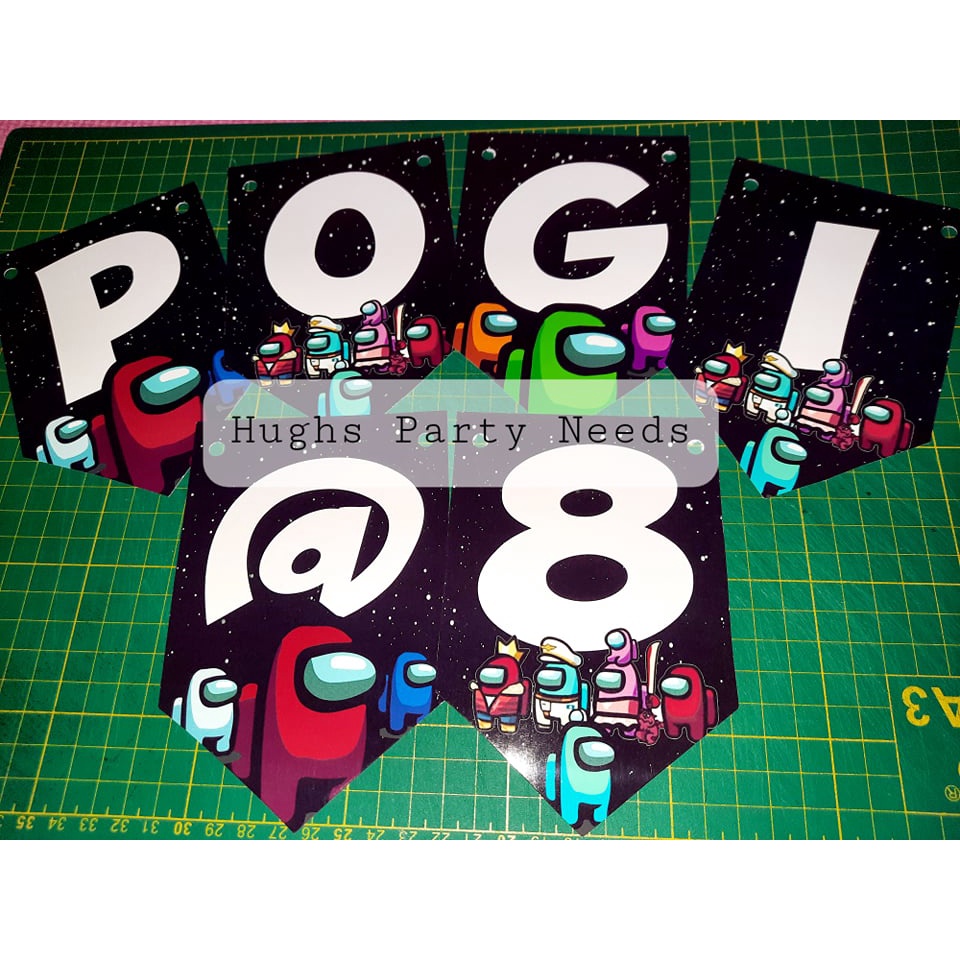 PERSONALIZE AMONG US THEME BANNERS , Party, Name Banner, Happy Birthday ...