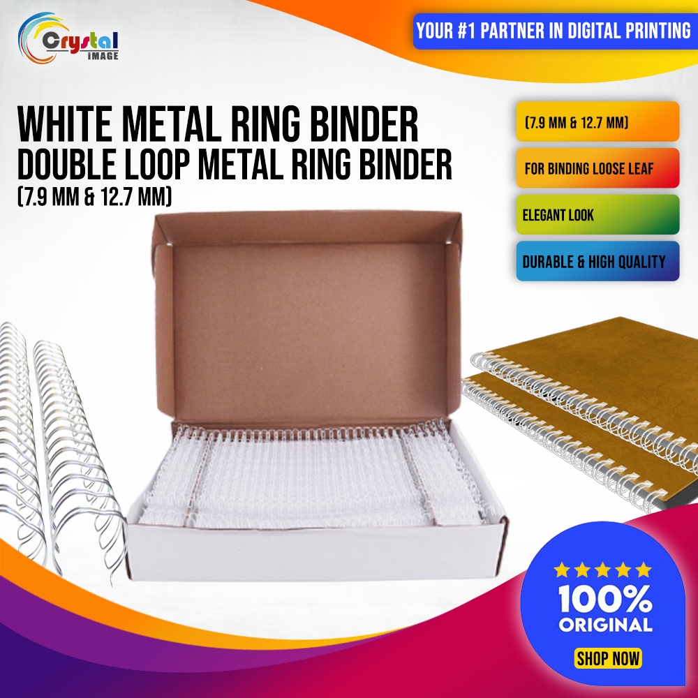 White Metal Ring Binder - Double Loop Metal Ring Binder Wire Binding ...