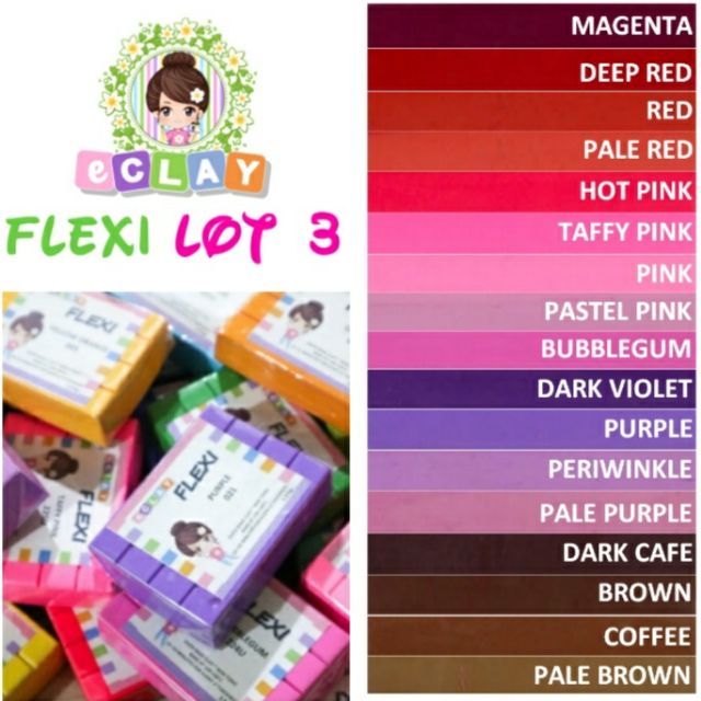 60G or 120G eCLAY FLEXI polymer clay (LOT 3) | Shopee Philippines