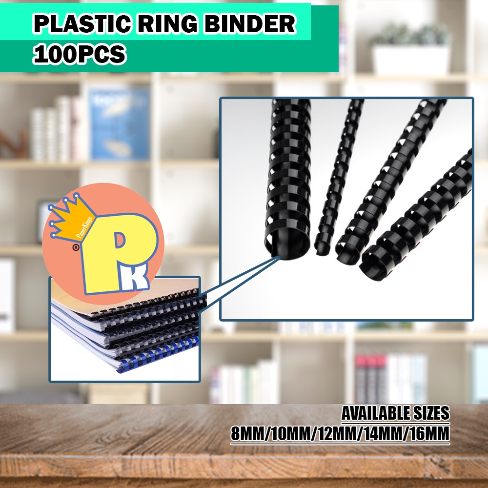 Plastic Ring For Comb Binding a4 size 8mm 10mm 12mm 14mm 16mm 21hole 100pcs | Shopee Philippines