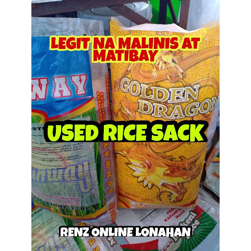 Used Rice Sack / Sako Bag / Malinis Used Rice Sack 25kls / Empty Sack ...