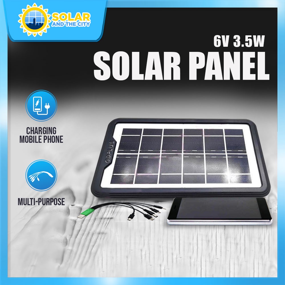 S&C 6V 3.5W GDplus Solar Panel Solar Charger GD-10X | Shopee Philippines