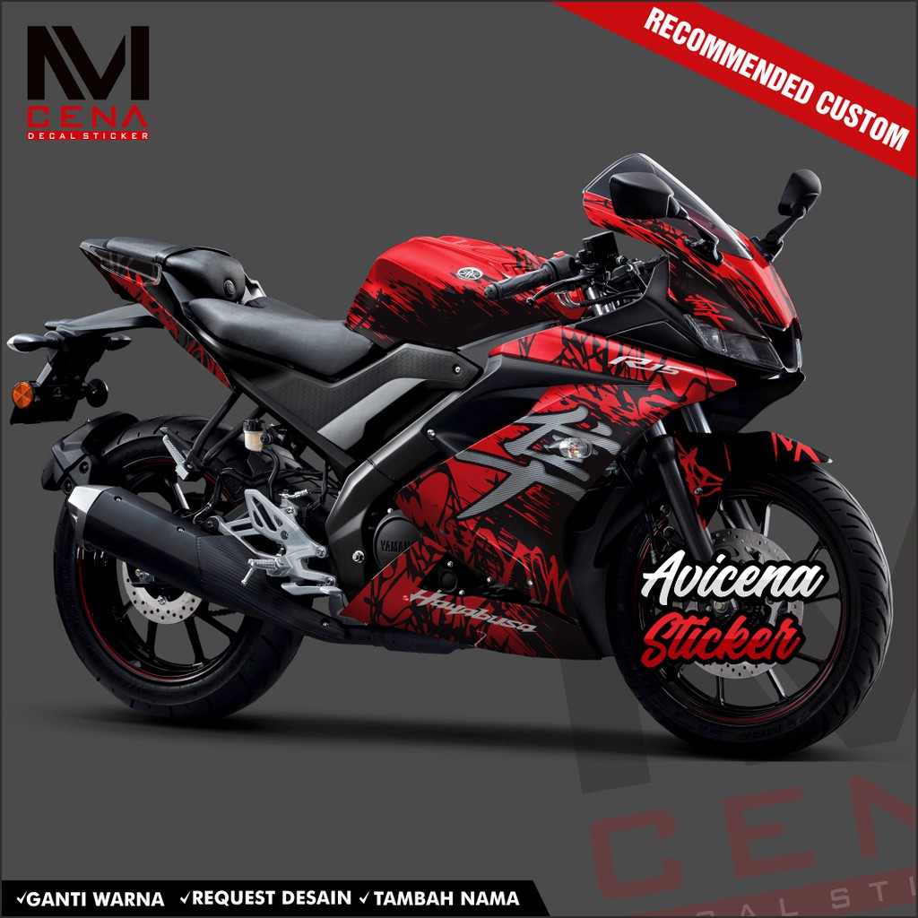 Hayabusa r15 v3 Striping full body Decal Sticker For Yamaha r15 v3 ...