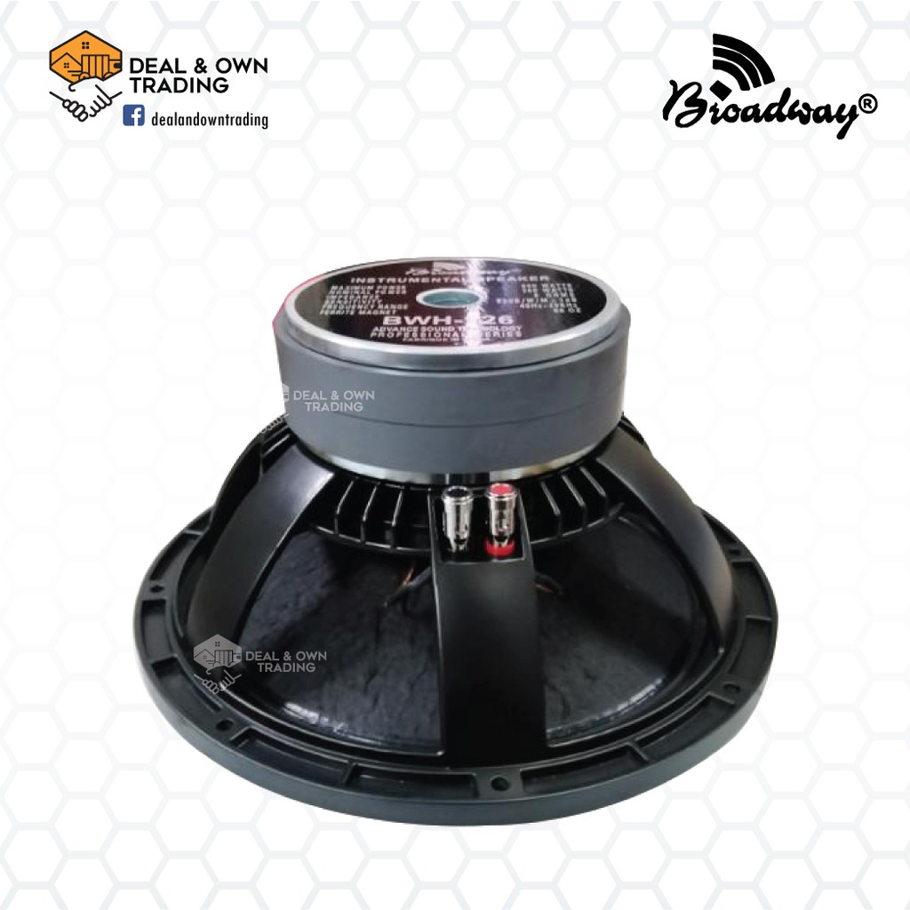 Broadway BWH-126 12 inch 600W Double Magnet Instrumental Speaker ...
