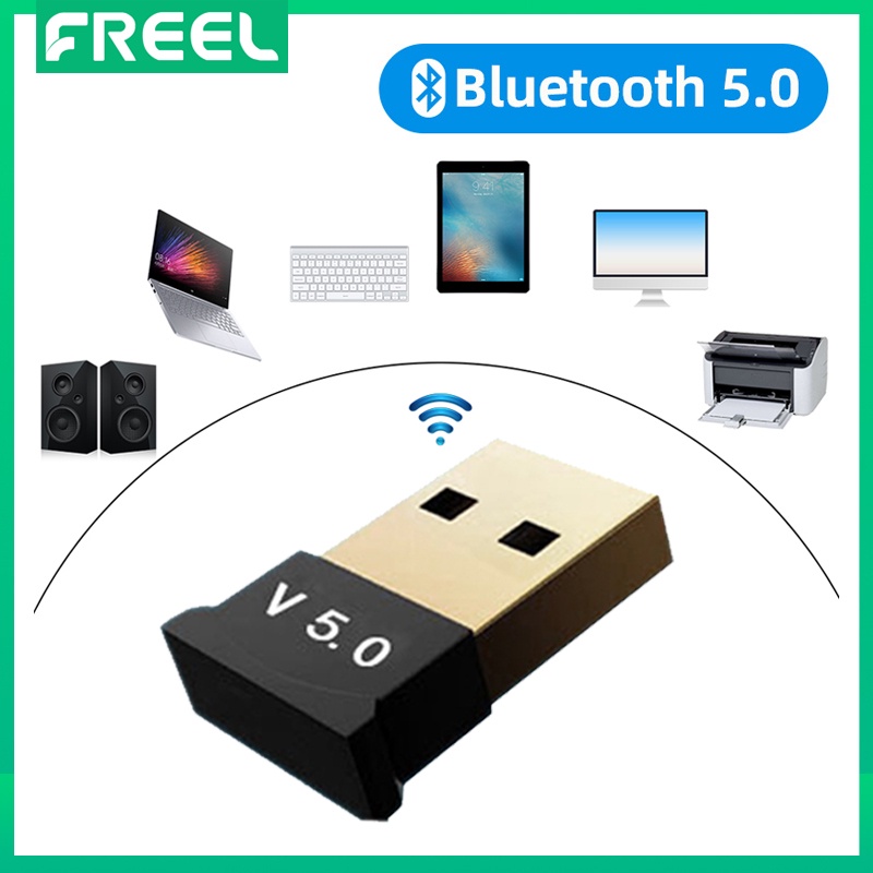 FREEL USB Bluetooth 5.0 Dongle Adapter For PC Speaker Wireless Mouse ...