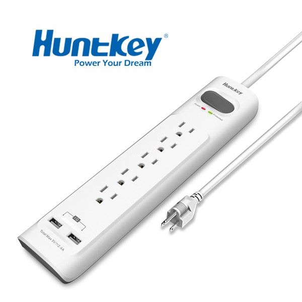 Huntkey Power Strip and Surge Protector 5 Outlets w/ 2 USB | Shopee ...