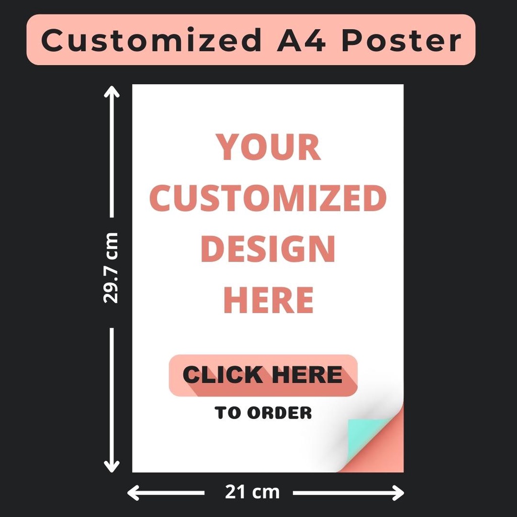 Custom Print A4 Size Poster Print Your Own Design Print on Demand ...