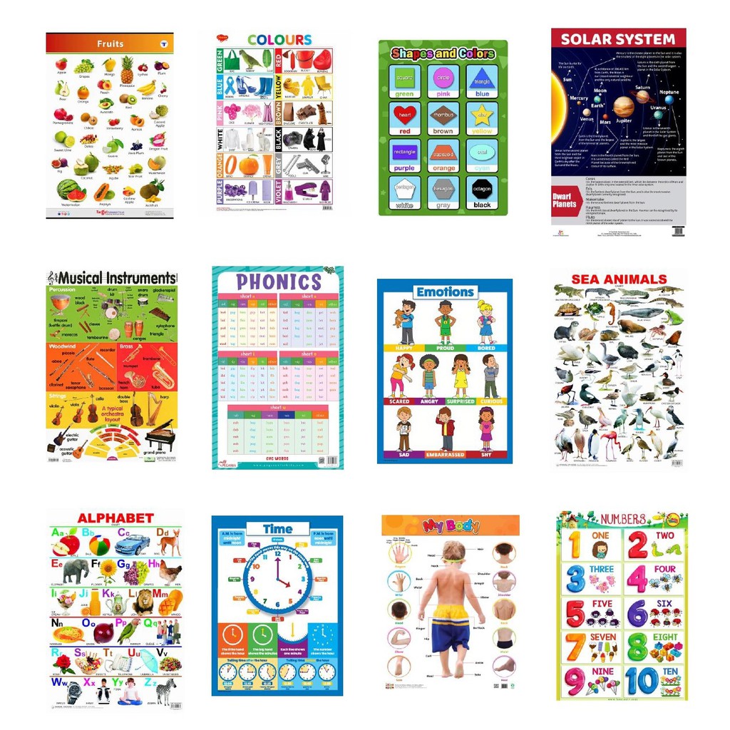 Affordable Laminated Educational Charts (A5/A4) | Shopee Philippines