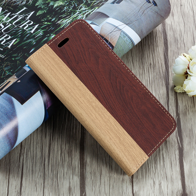 Wooden Flip Case for Samsung Galaxy Note FE / Fan Edition Leather Case ...