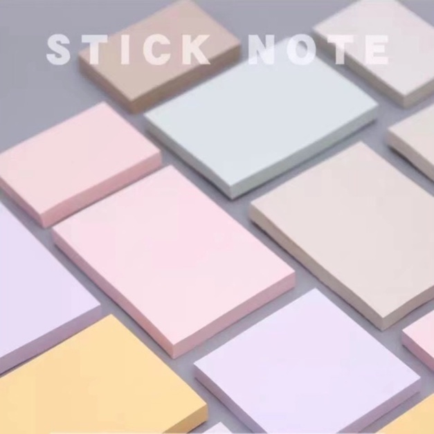 Light Plain Series Note Office Tearable Instruction Stickers Color ...