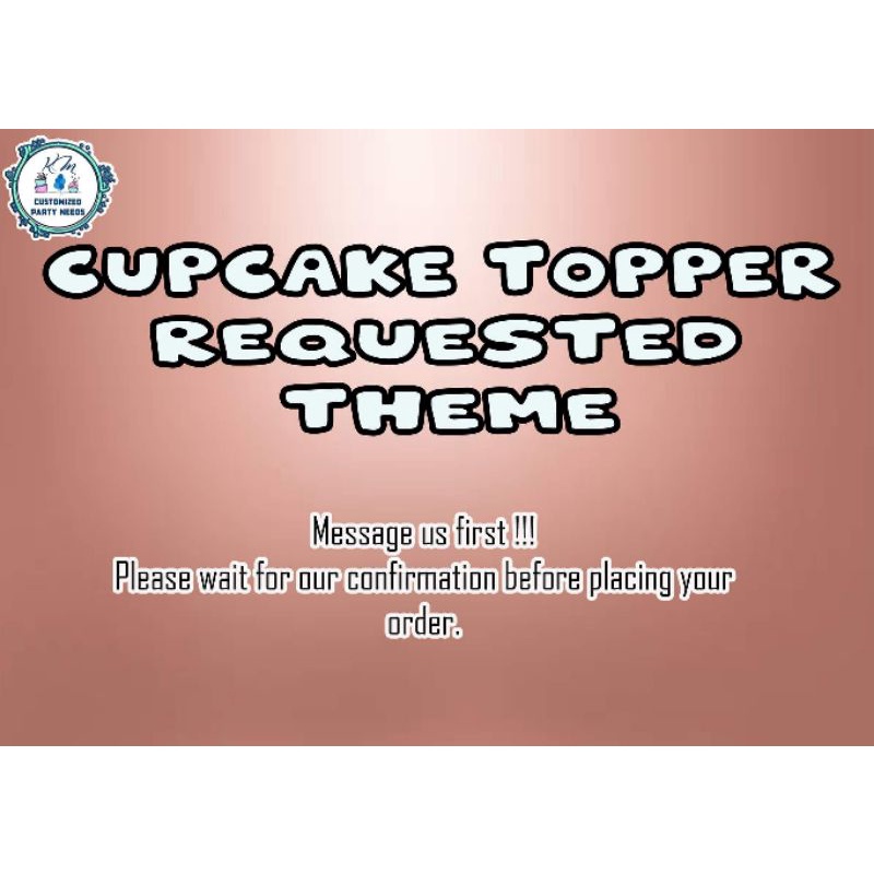 Requested Cupcake Topper | Shopee Philippines